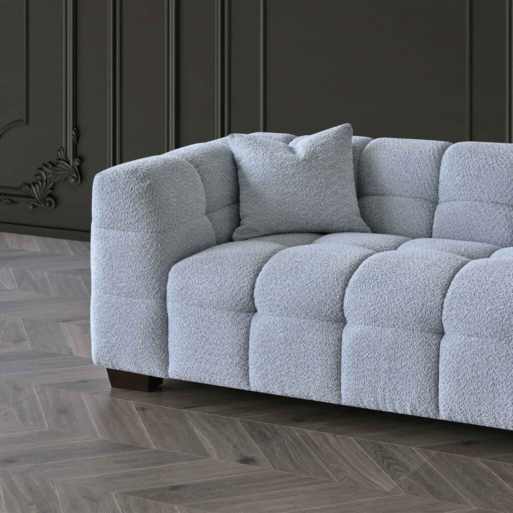 Pearl Boucle 4 Seater Sofa - Dura Decor